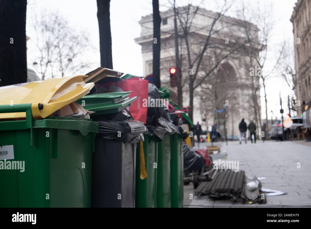 Paris, 4 February 2020. Accumulation of garbage in Paris after the ...