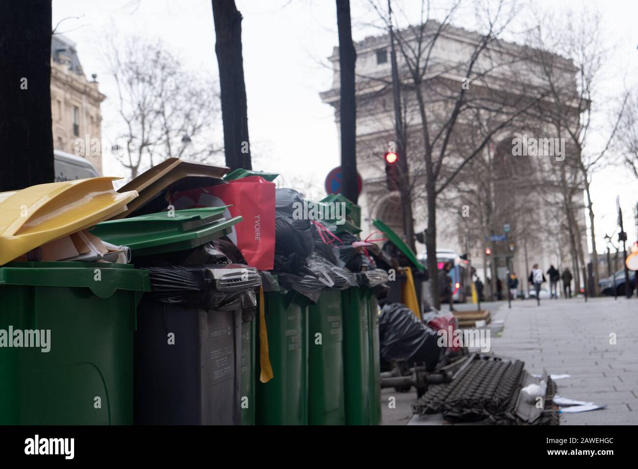 Paris, 4 February 2020. Accumulation of garbage in Paris after the ...