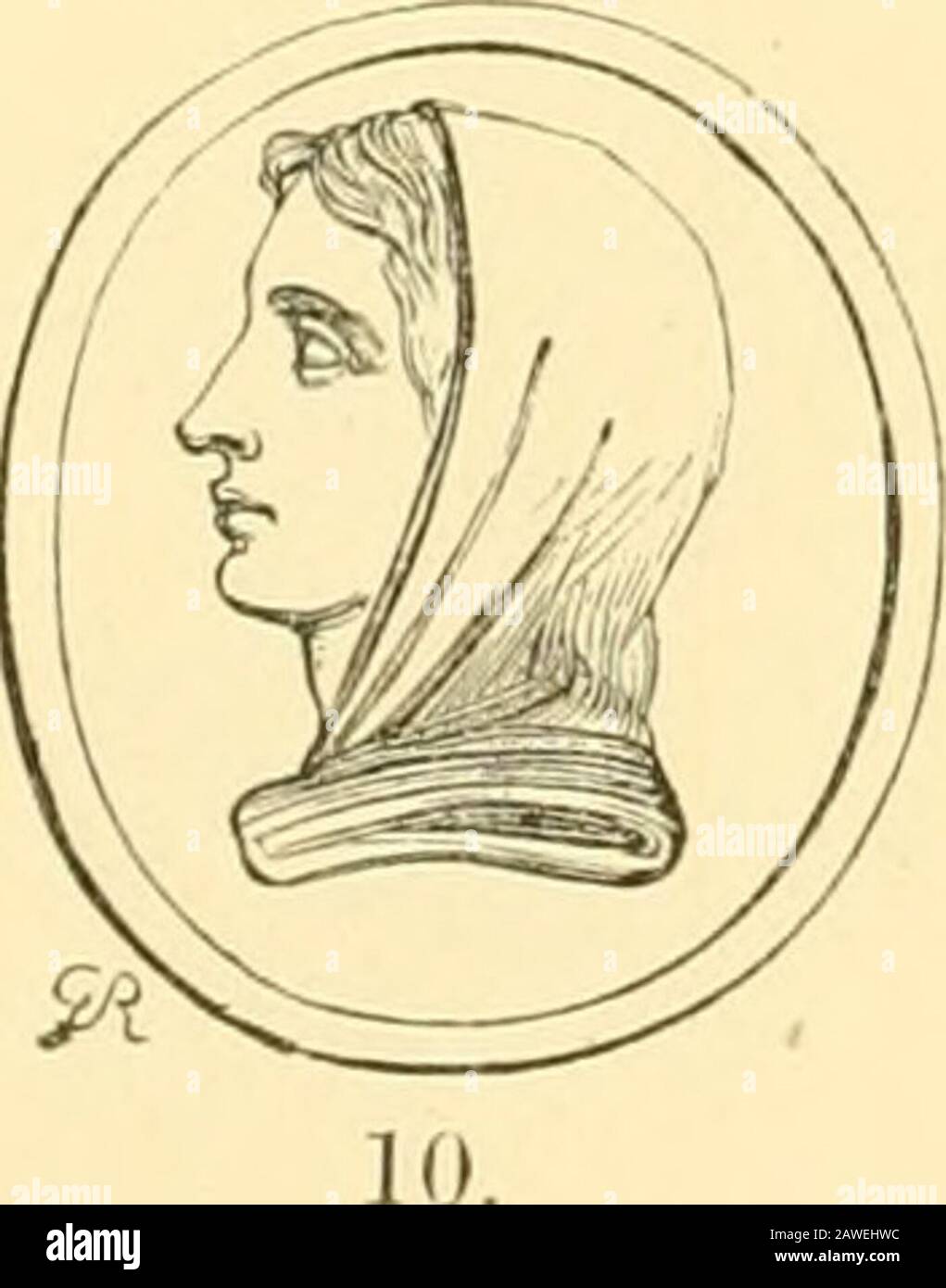 Antique gems and rings . L.-ROMAN PORTRAITS Stock Photo - Alamy