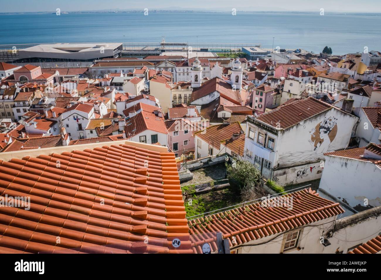 Miradouro das Portas do Sol is popular and scenic plaza in Alfama area ...