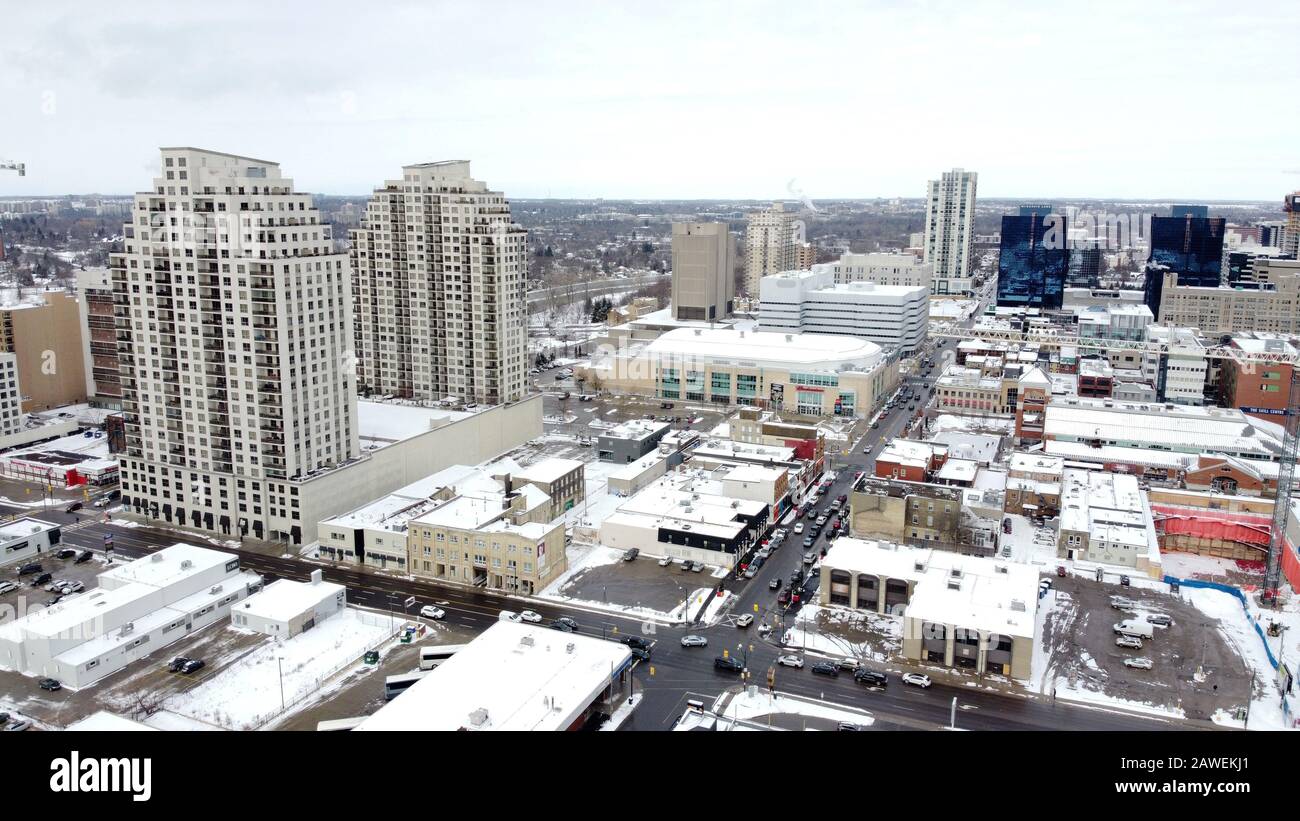Budweiser Gardens Winter 2020 Aerial Stock Photo - Alamy