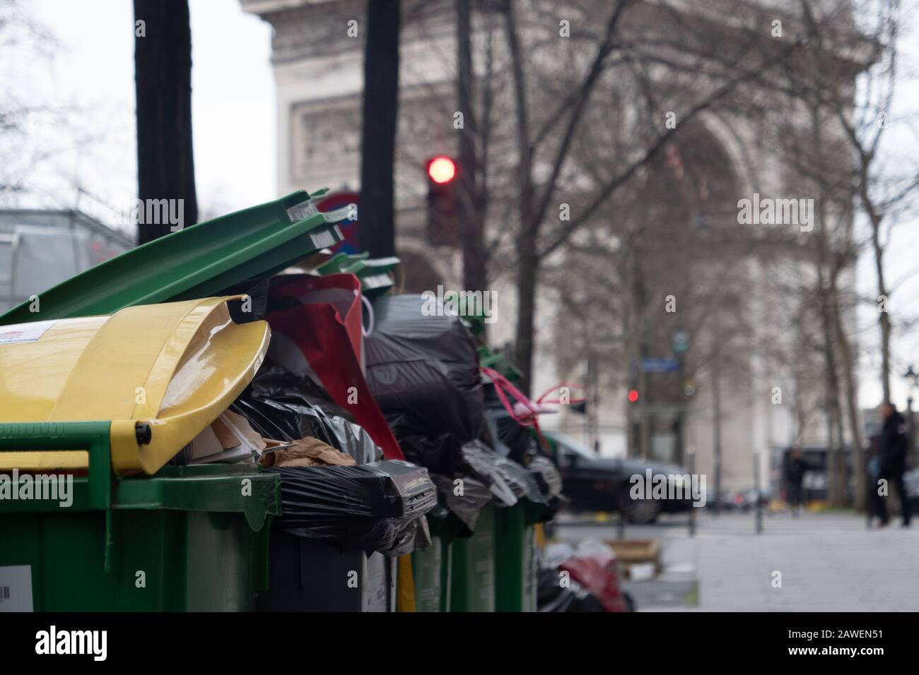Paris, 4 February 2020. Accumulation of garbage in Paris after the ...