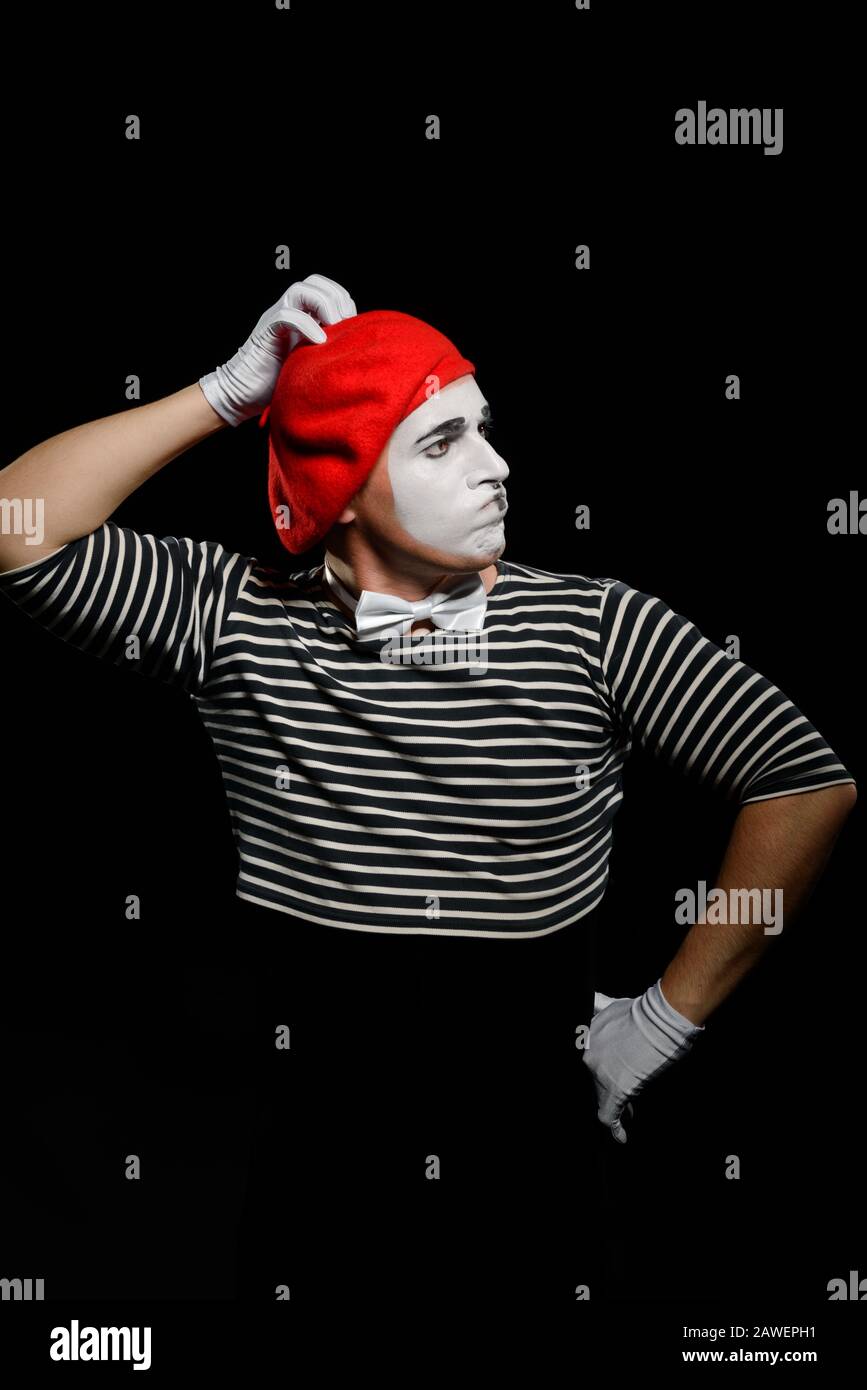 Mime thinking hi-res stock photography and images - Alamy