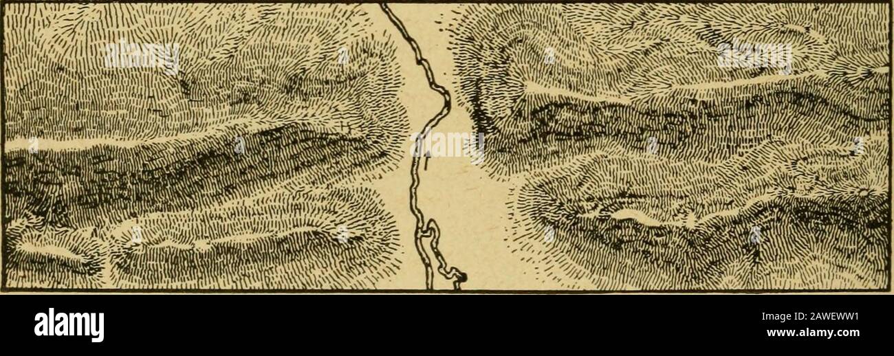 The international geography . Fig. 16.—The Guildford Gap : Contoured ...