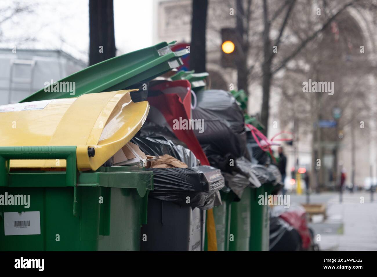 Paris, 4 February 2020. Accumulation of garbage in Paris after the ...