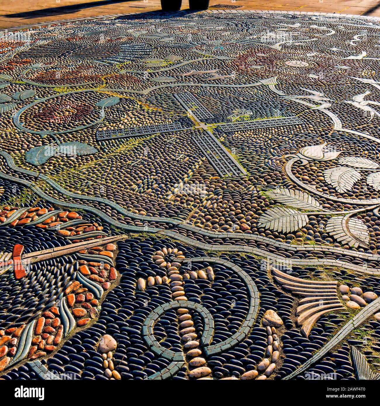 Mosaic representing the achievements of Lytham in Lancashire in Clifton ...