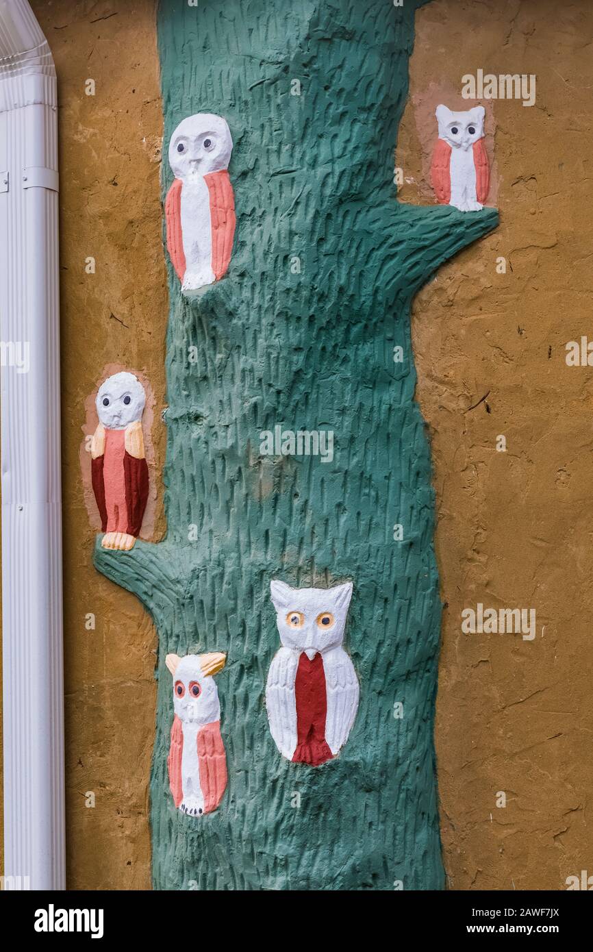 Ed Galloway's Totem Pole Park, filled with folk art totems with an ...