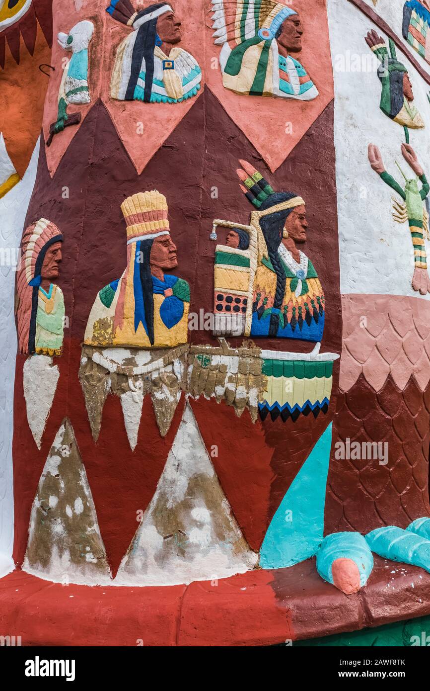 Ed Galloway's Totem Pole Park, filled with folk art totems with an ...