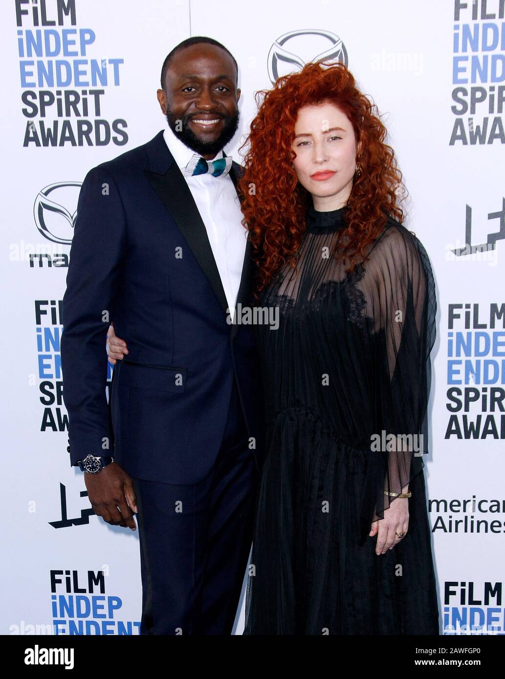 SANTA MONICA, CALIFORNIA - FEBRUARY 08: Byron Bowers and Alma Har'el ...
