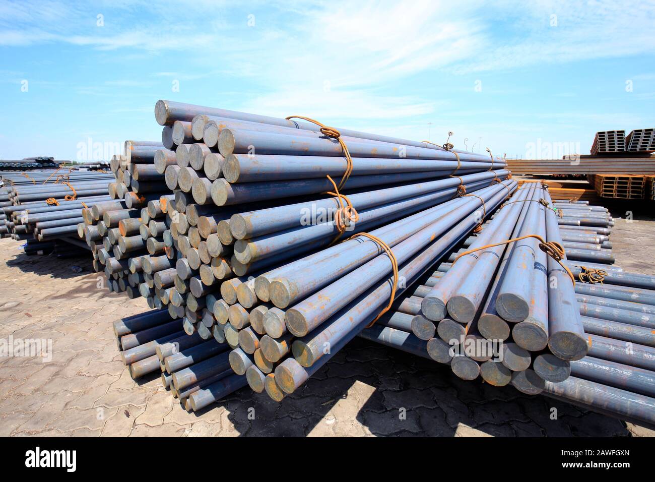 Reinforced steel rod pipes hi-res stock photography and images - Alamy
