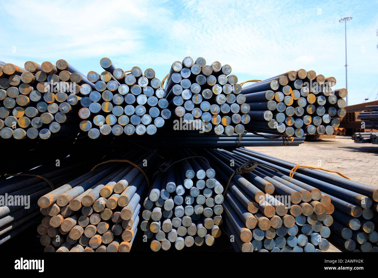 Reinforced steel rod pipes hi-res stock photography and images - Alamy