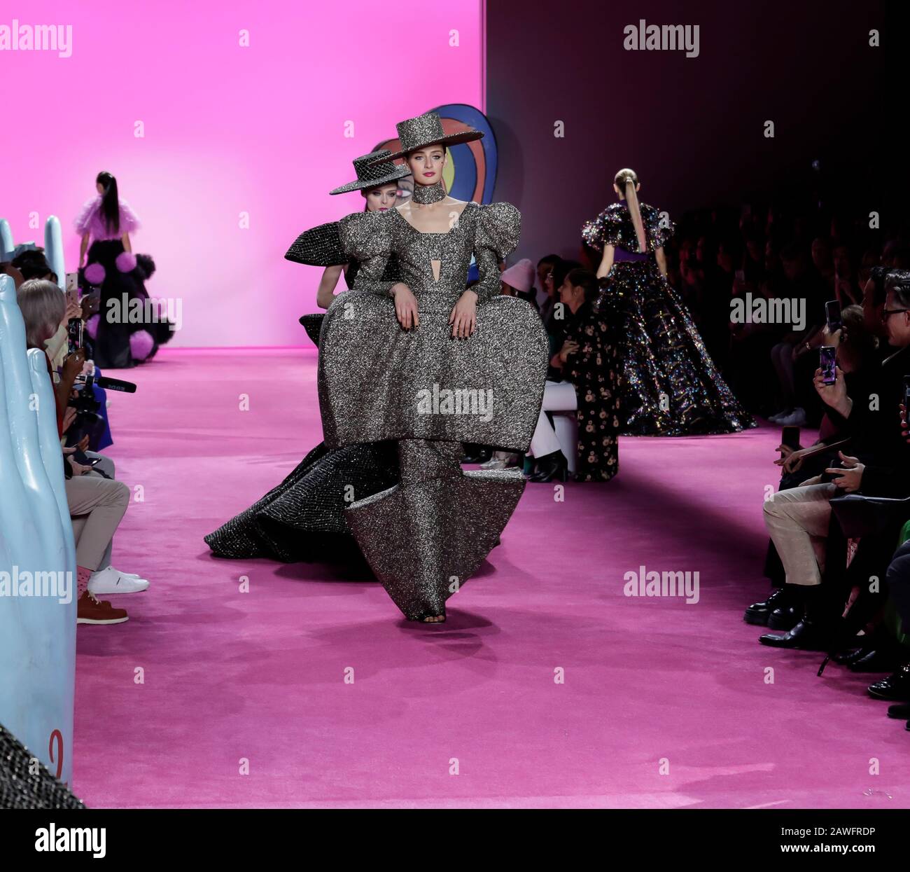 New York, NY, USA - February 6, 2020: Models walk runway for the ...
