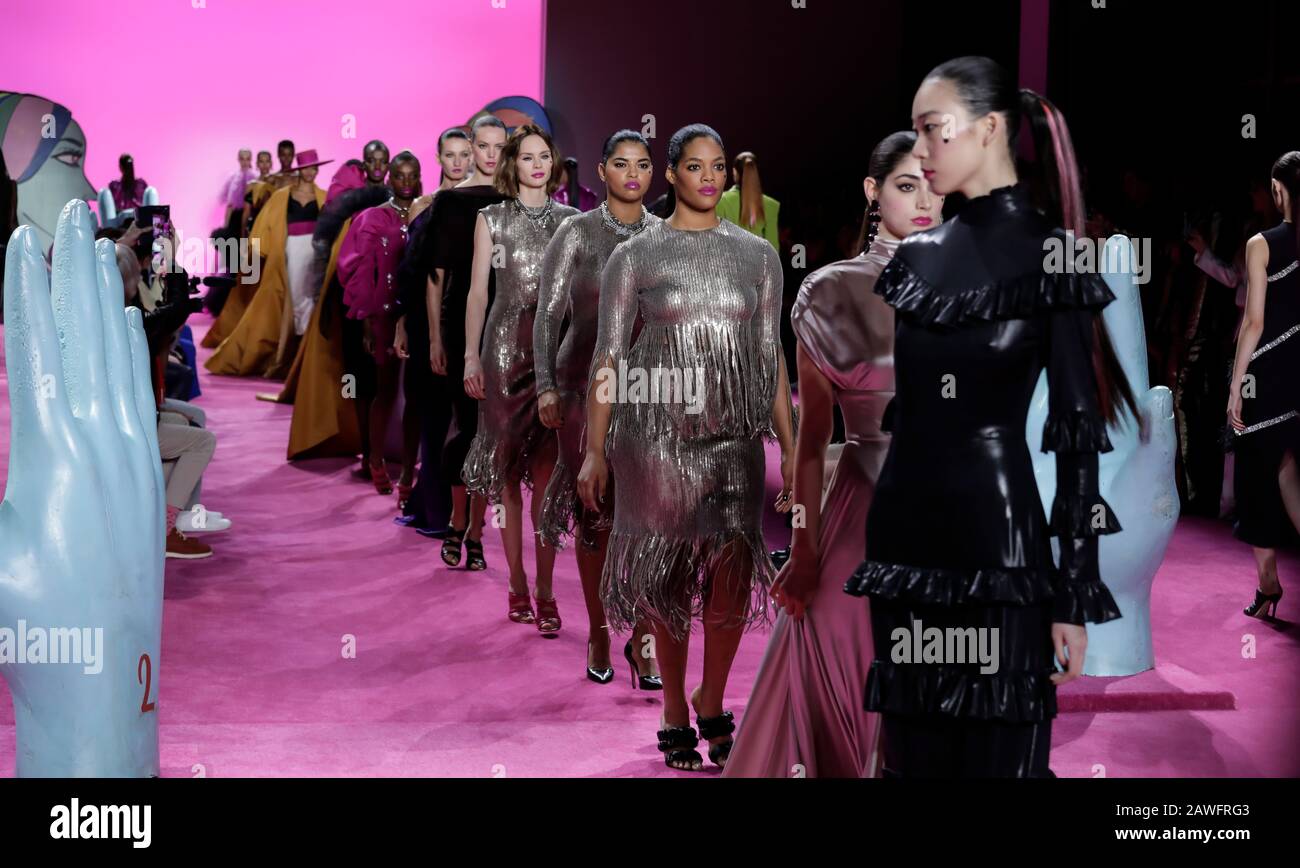 New York, NY, USA - February 6, 2020: Models walk runway for the ...