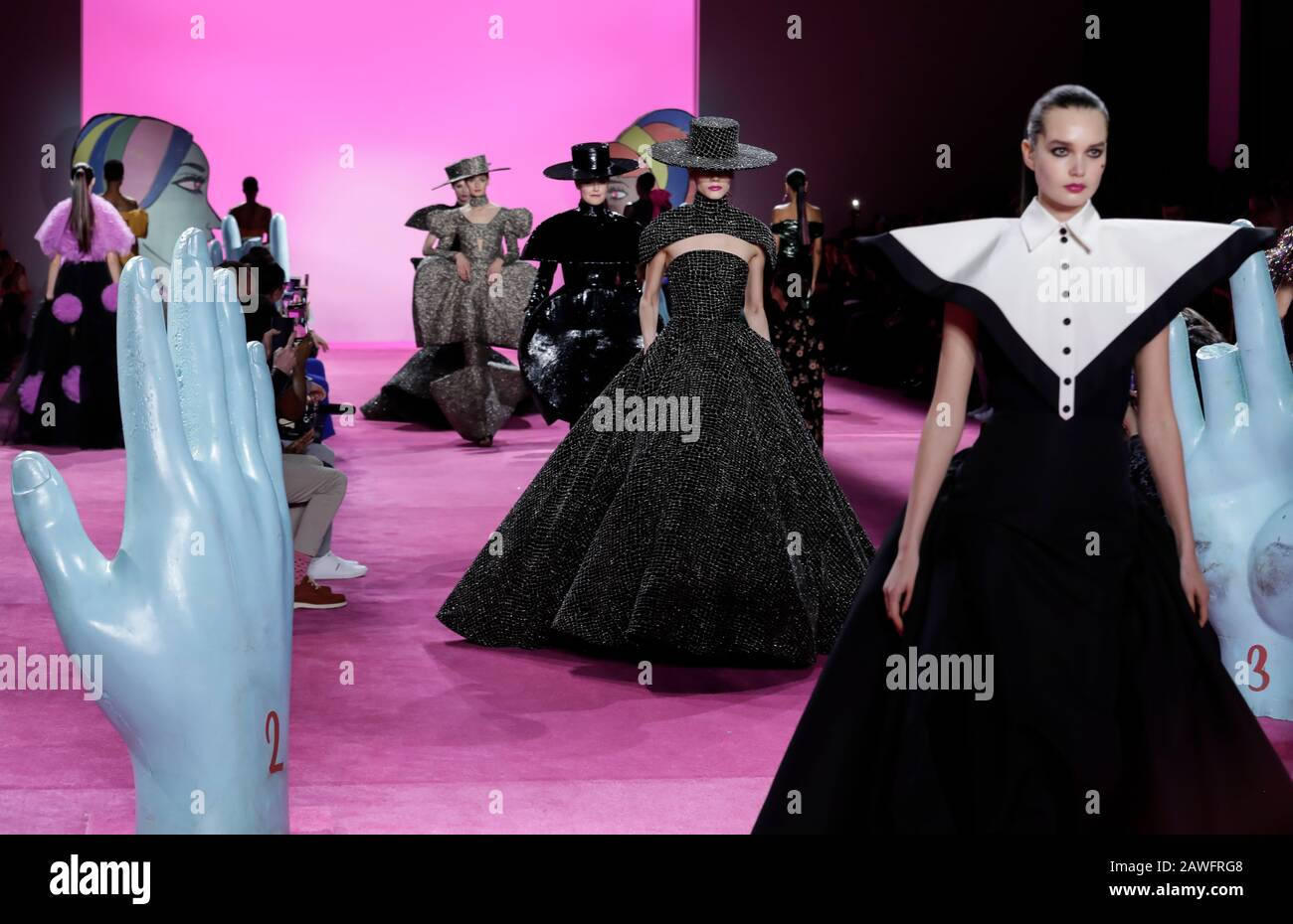 New York, NY, USA - February 6, 2020: Models walk runway for the ...