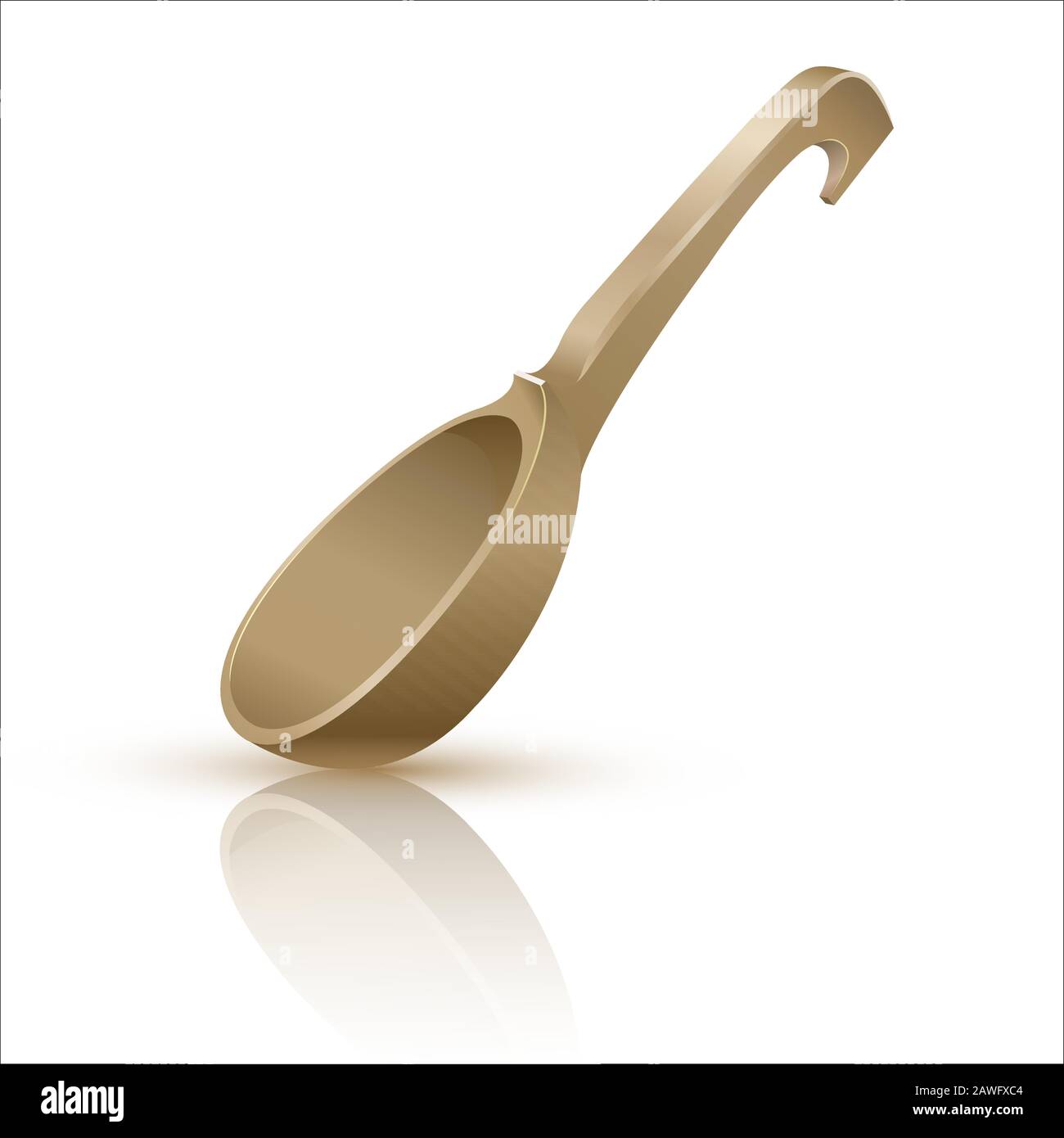 Wooden spoon on an isolated white background. Vector EPS 10 Stock ...
