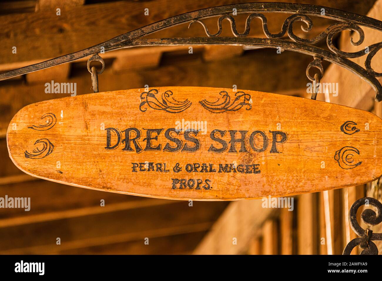 Pioneer Living History Museum: Dress Shop Sign Stock Photo - Alamy