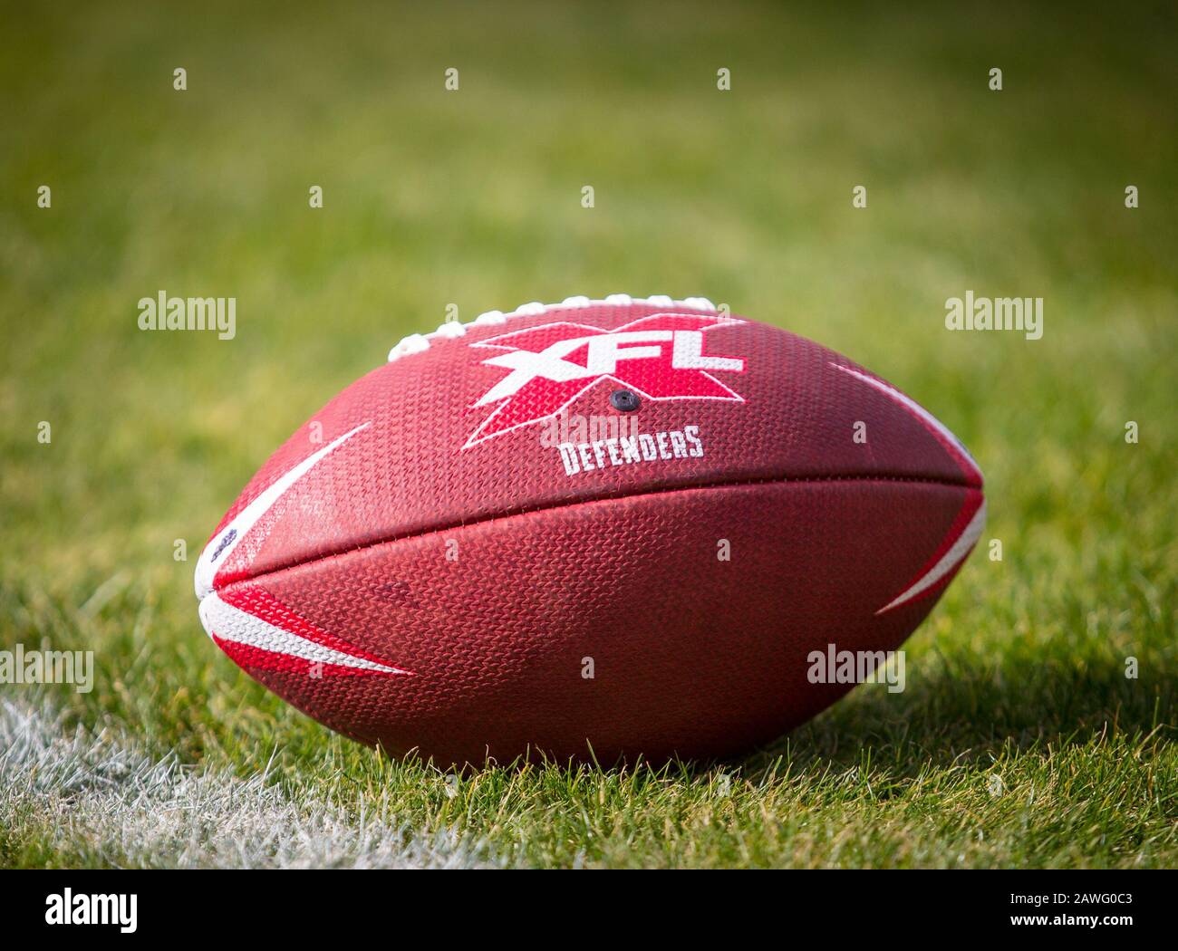 February 8, 2020: The official ball of the new XFL before the game ...