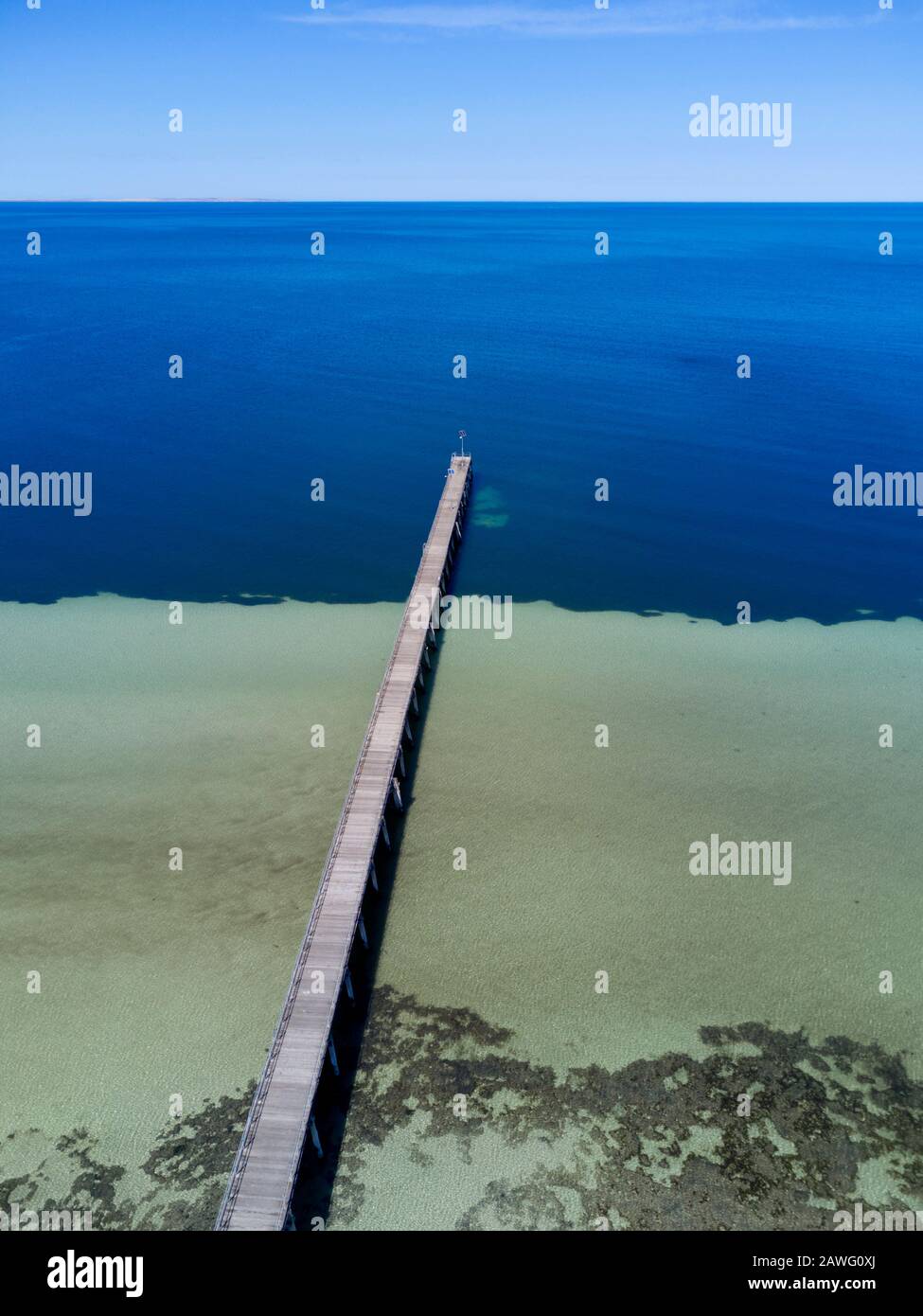 Historic timber jetty built for landing supplies for the early pioneers ...