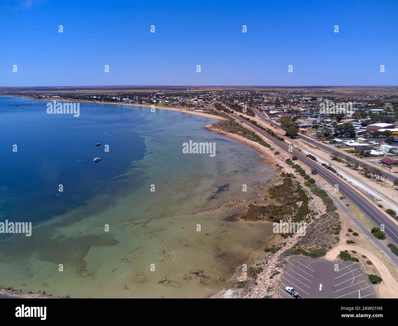 Aerial of waterfront at Ceduna South Australia Stock Photo - Alamy