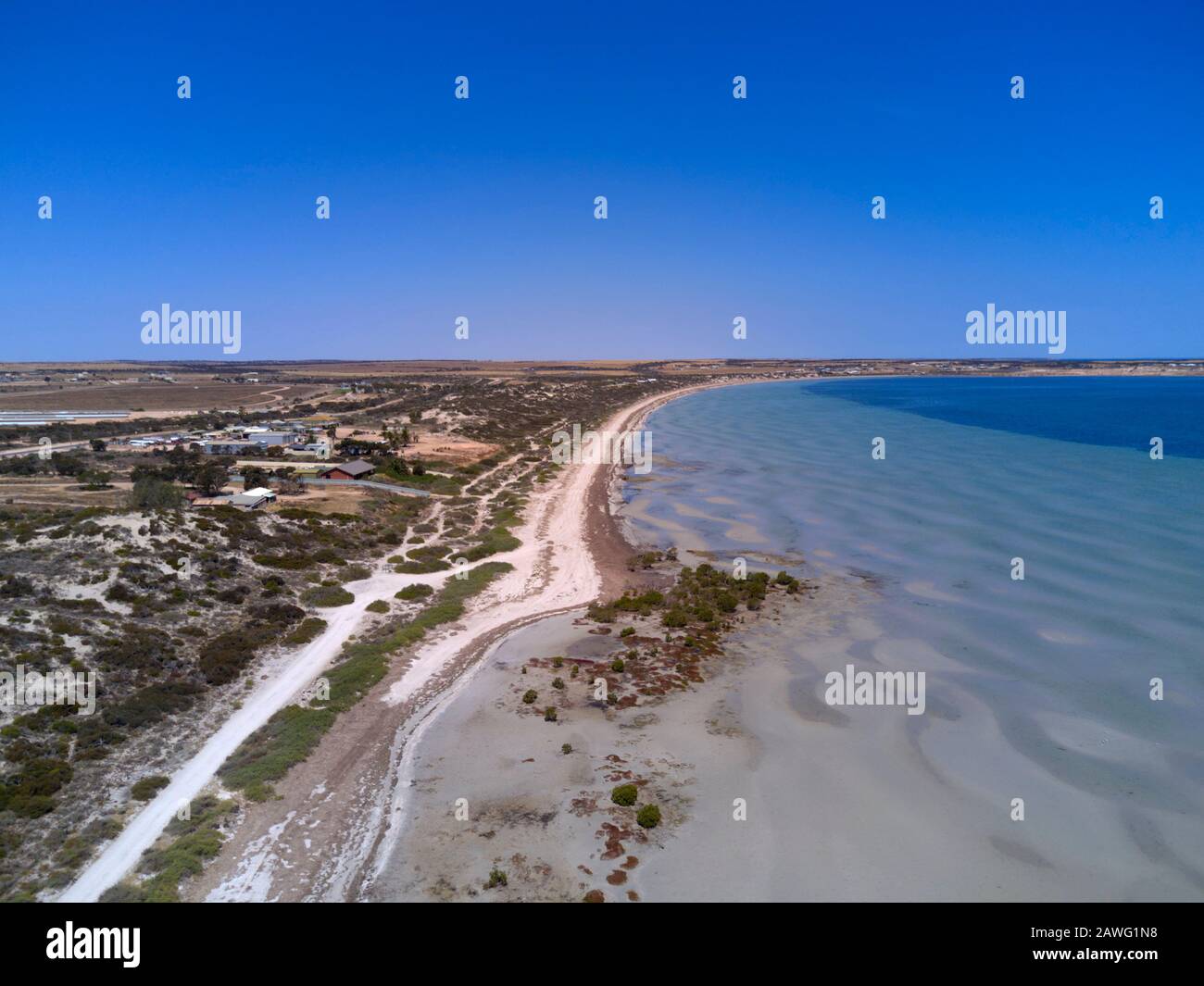 Aerial of the real estate urban coastal development Shelley Beach ...