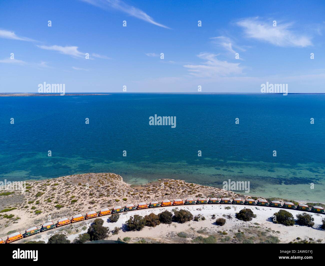 Freight train unloading gypsum after running on an isolated line from ...