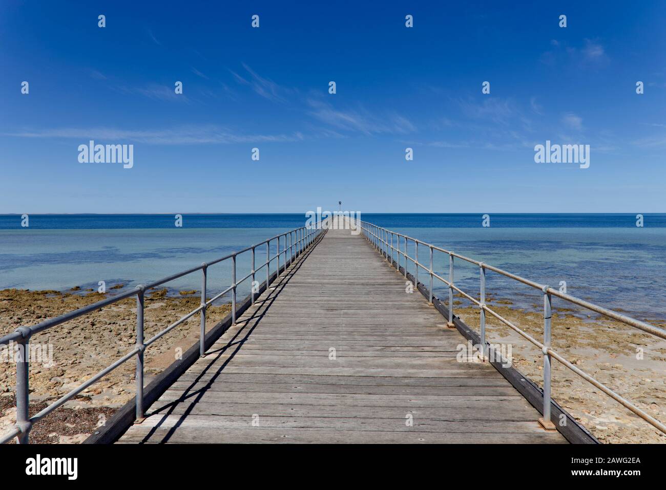 Historic timber jetty at Haslam Eyre Peninsula South Australia Stock ...