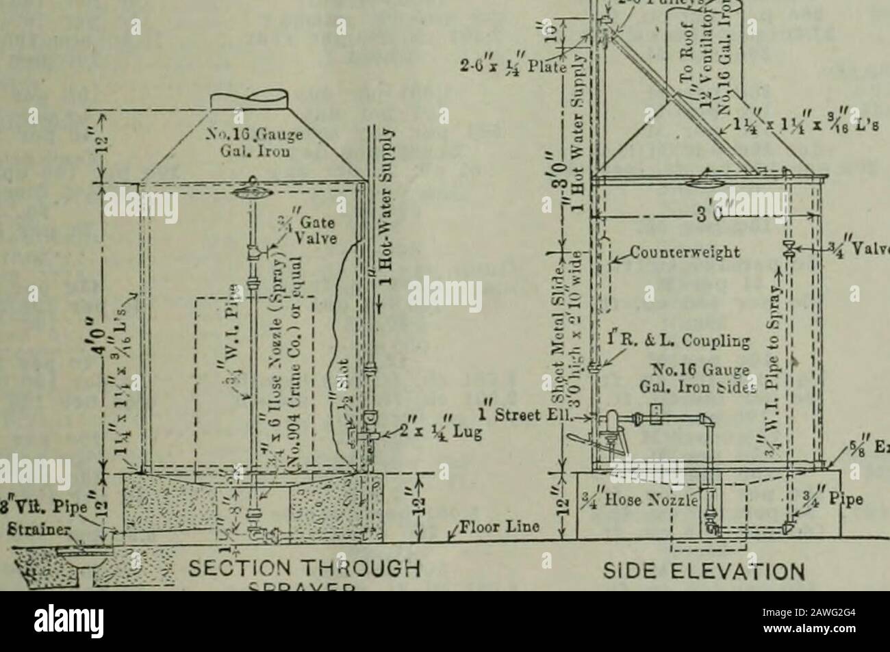 Public works . SECTION THROUGH CONCRETESOAKING TANK 4 C.I PipeCROSS ...