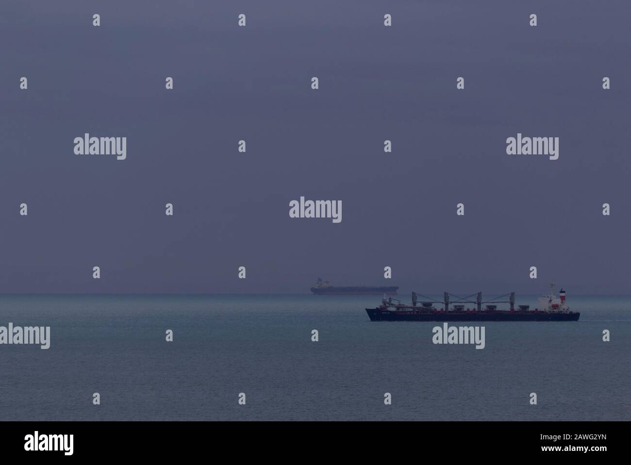 Bulk carrier loading iron ore for export from Whyalla South Australia ...