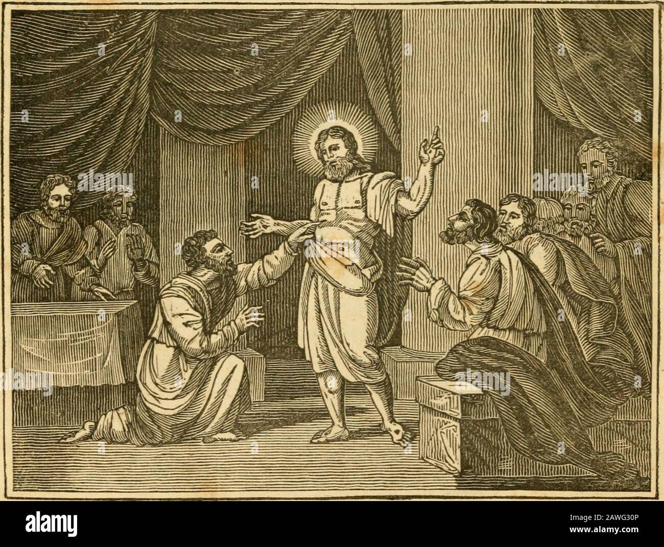 Jesus with disciples after resurrection hi-res stock photography and ...