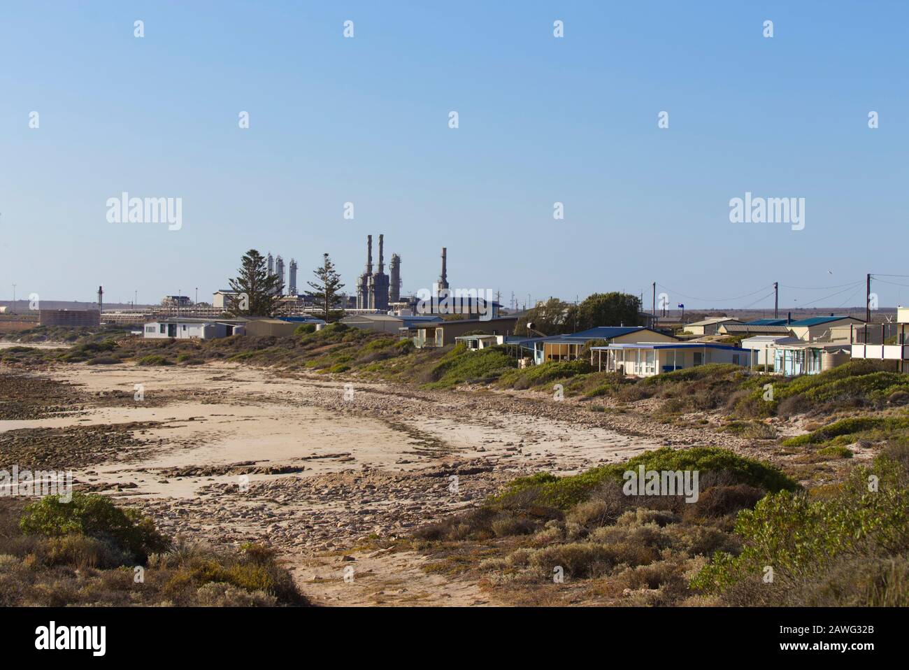 Oil and gas refinery at Port Bonython South Australia Stock Photo - Alamy