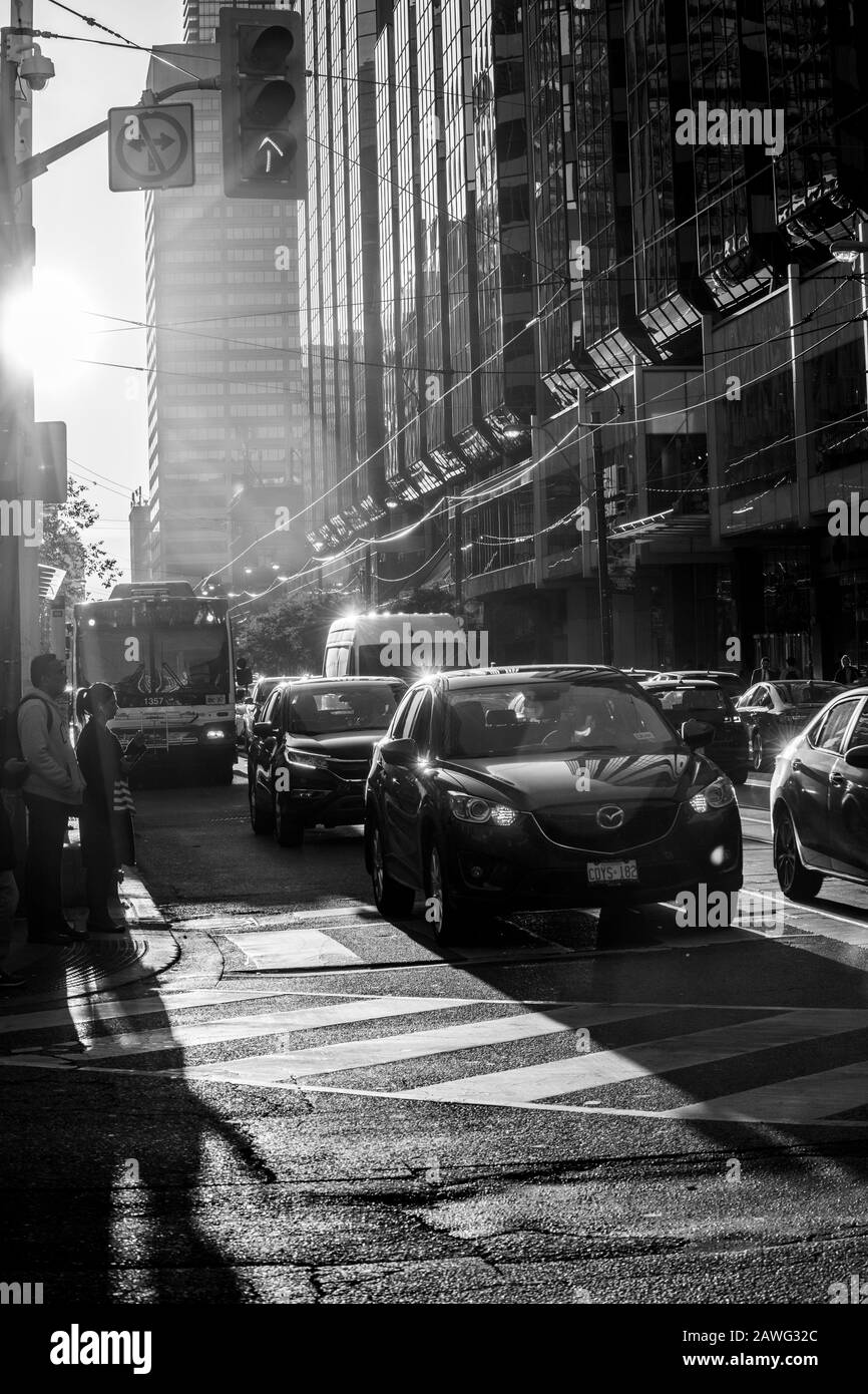 Street intersection in downtown Toronto Stock Photo - Alamy