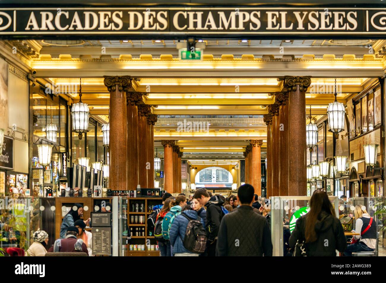 Arcades Des Champs Elysees in Paris Stock Photo - Alamy