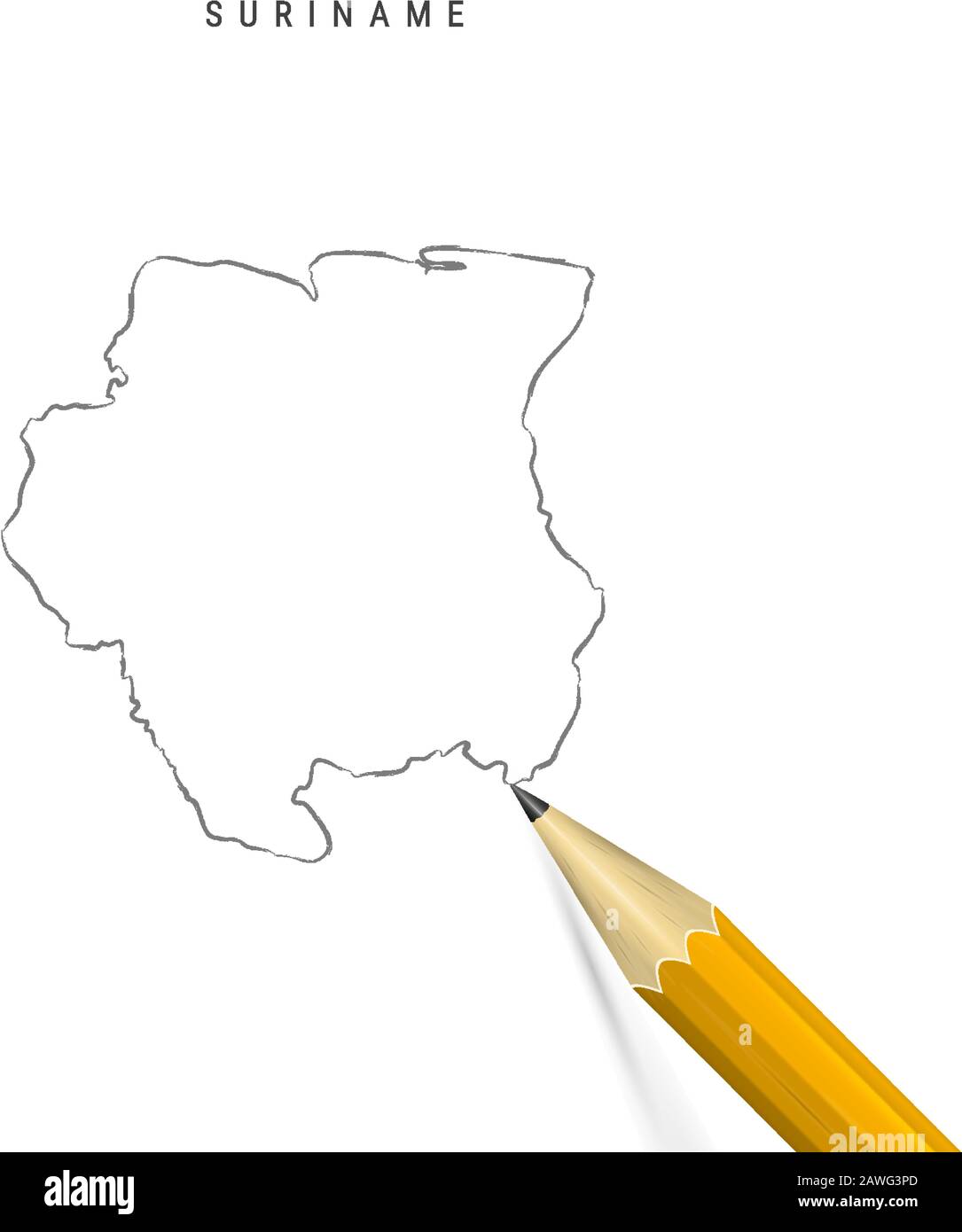 Blank suriname map hi-res stock photography and images - Alamy