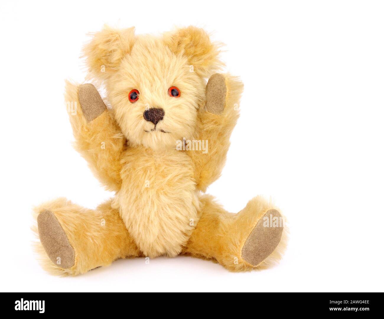 Old scruffy cute teddy bear soft toy Stock Photo - Alamy