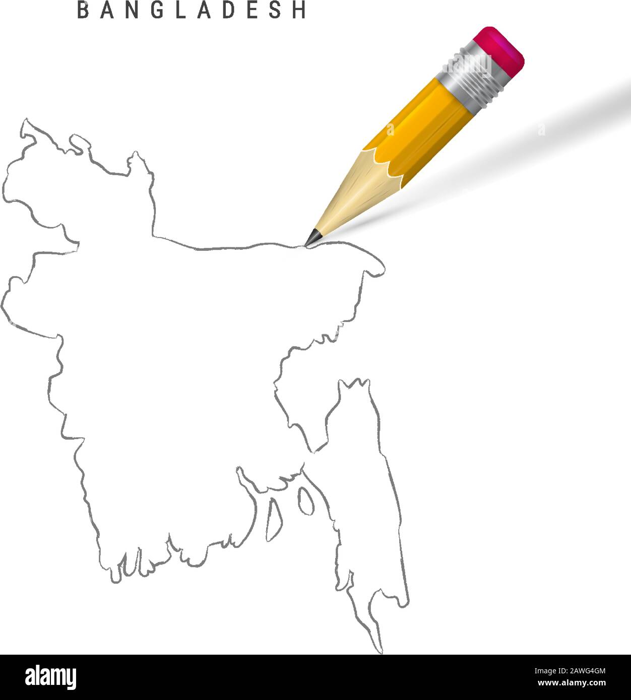 Bangladesh Map Outline Stock Photos & Bangladesh Map Outline Stock ...