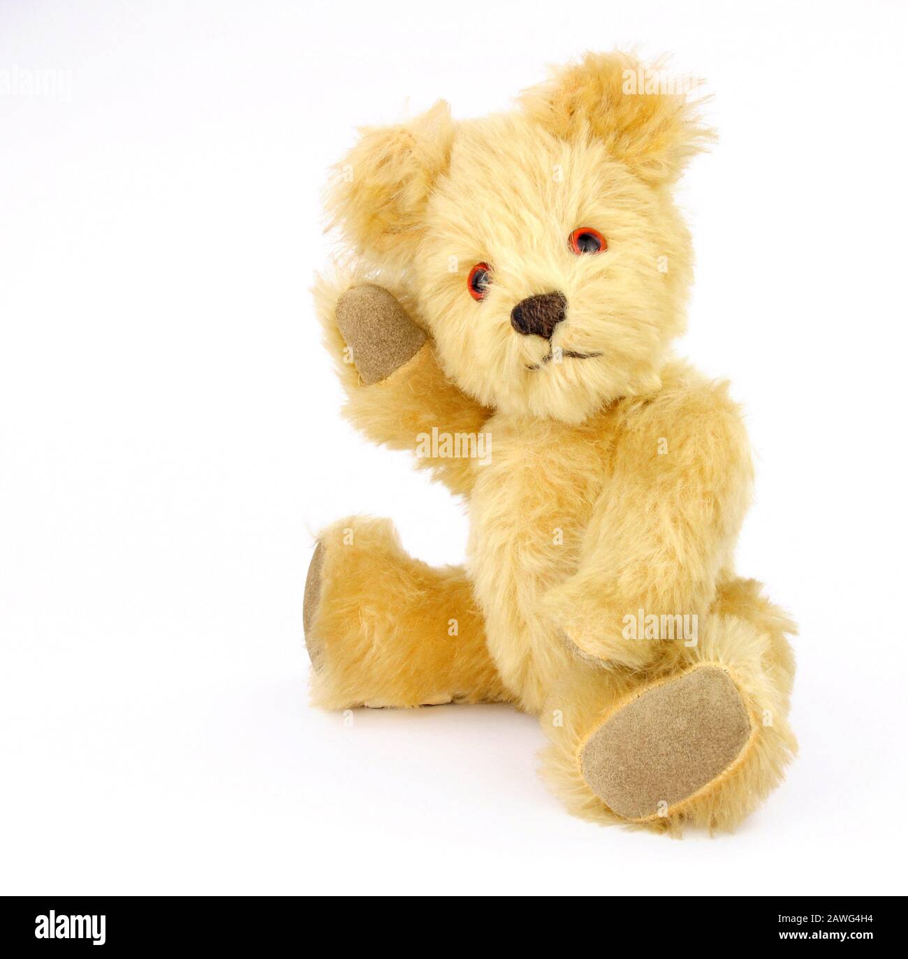 Old scruffy cute teddy bear soft toy Stock Photo - Alamy