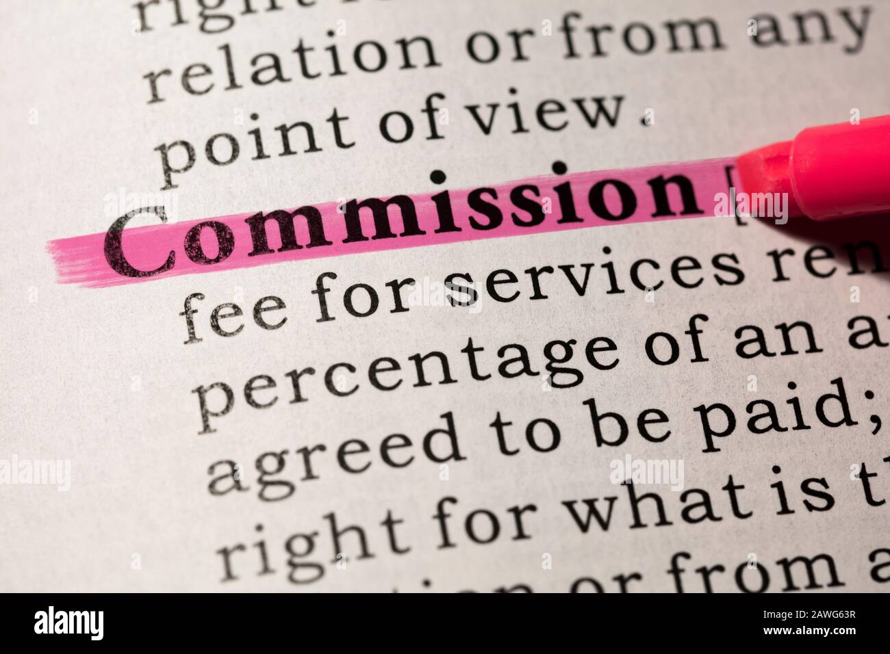 Commission Word High Resolution Stock Photography and Images - Alamy