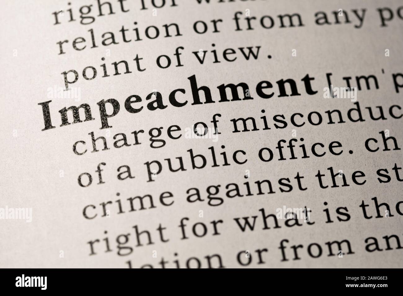 Fake Dictionary, Dictionary definition of impeachment Stock Photo - Alamy