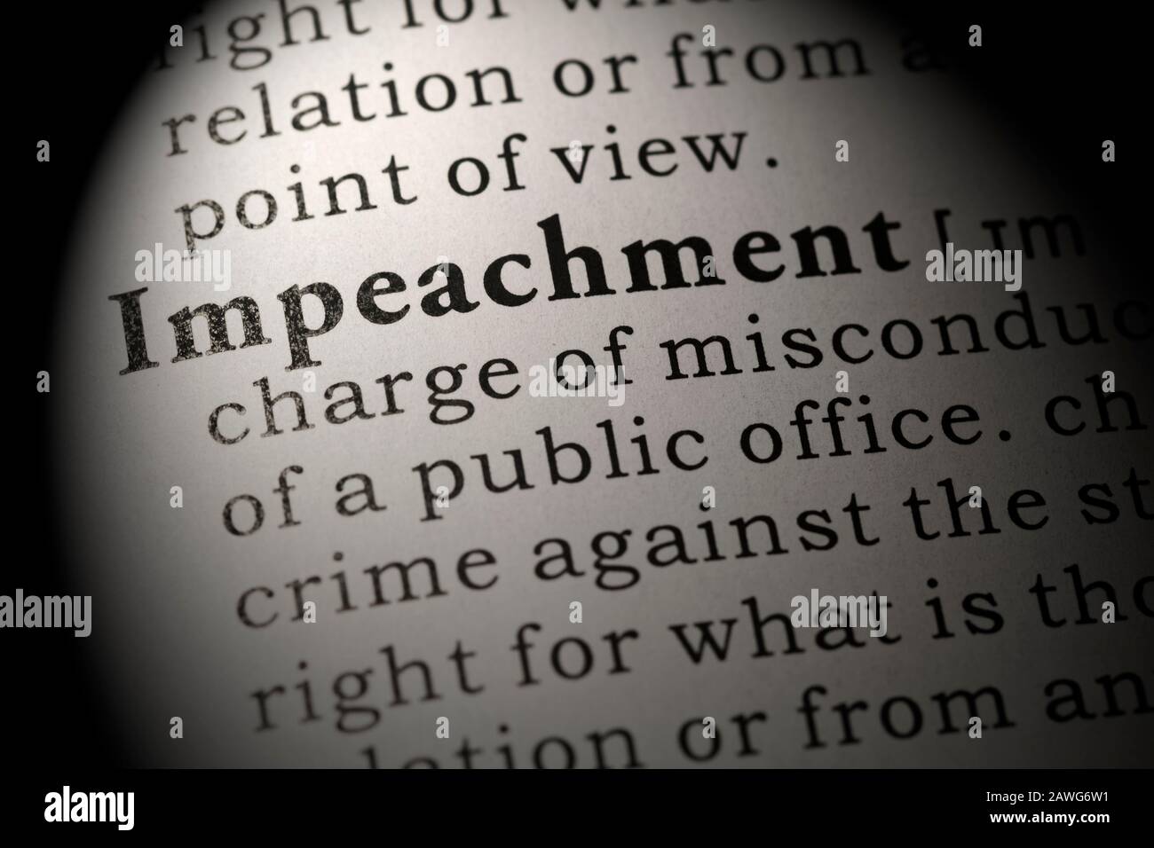 Fake Dictionary, Dictionary definition of impeachment Stock Photo - Alamy