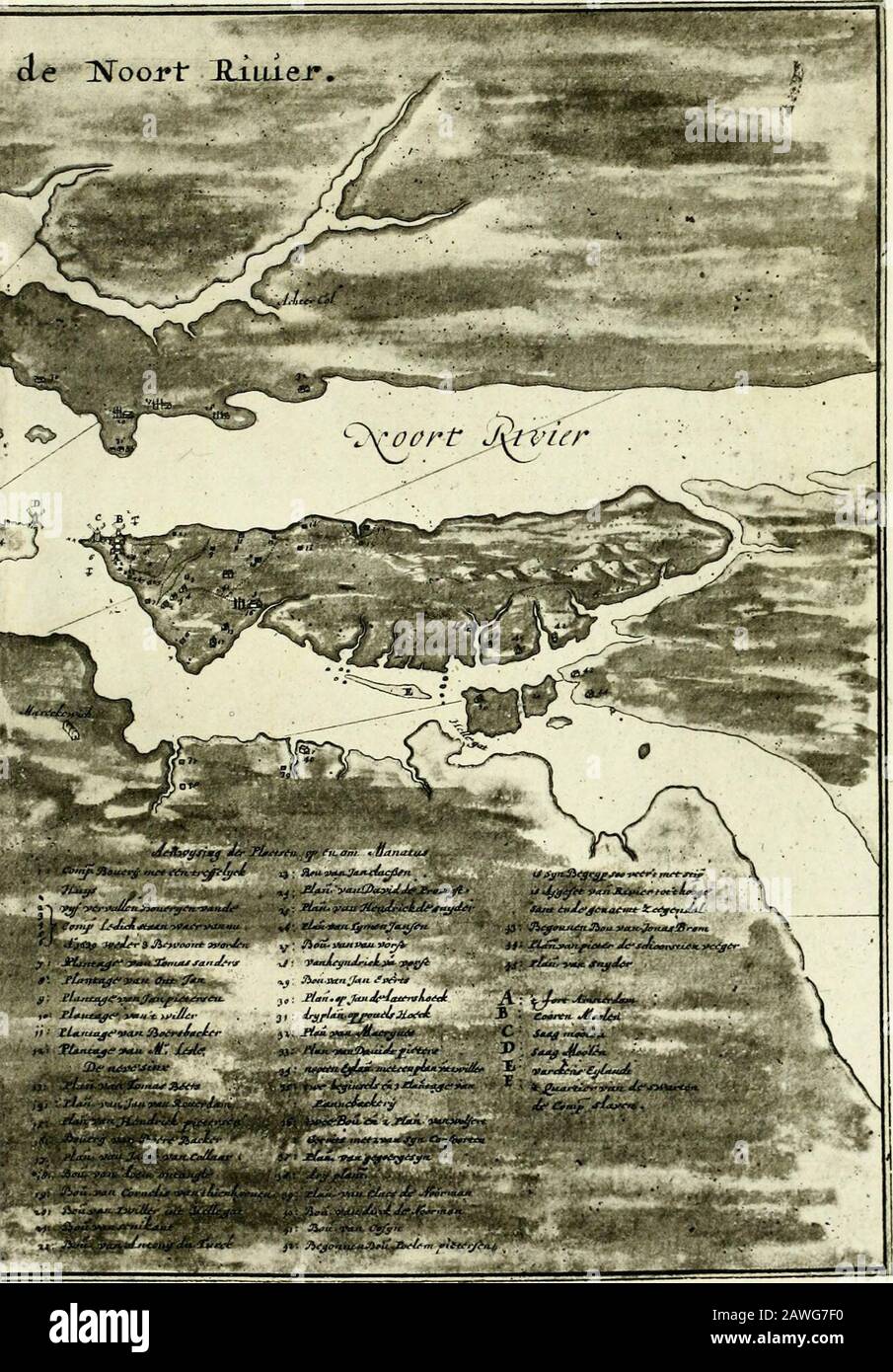 Manhattan island 1660 hi-res stock photography and images - Alamy