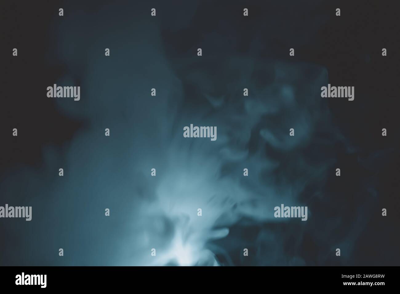 Turquoise smoke on black backdrop. color fog abstract background Stock ...