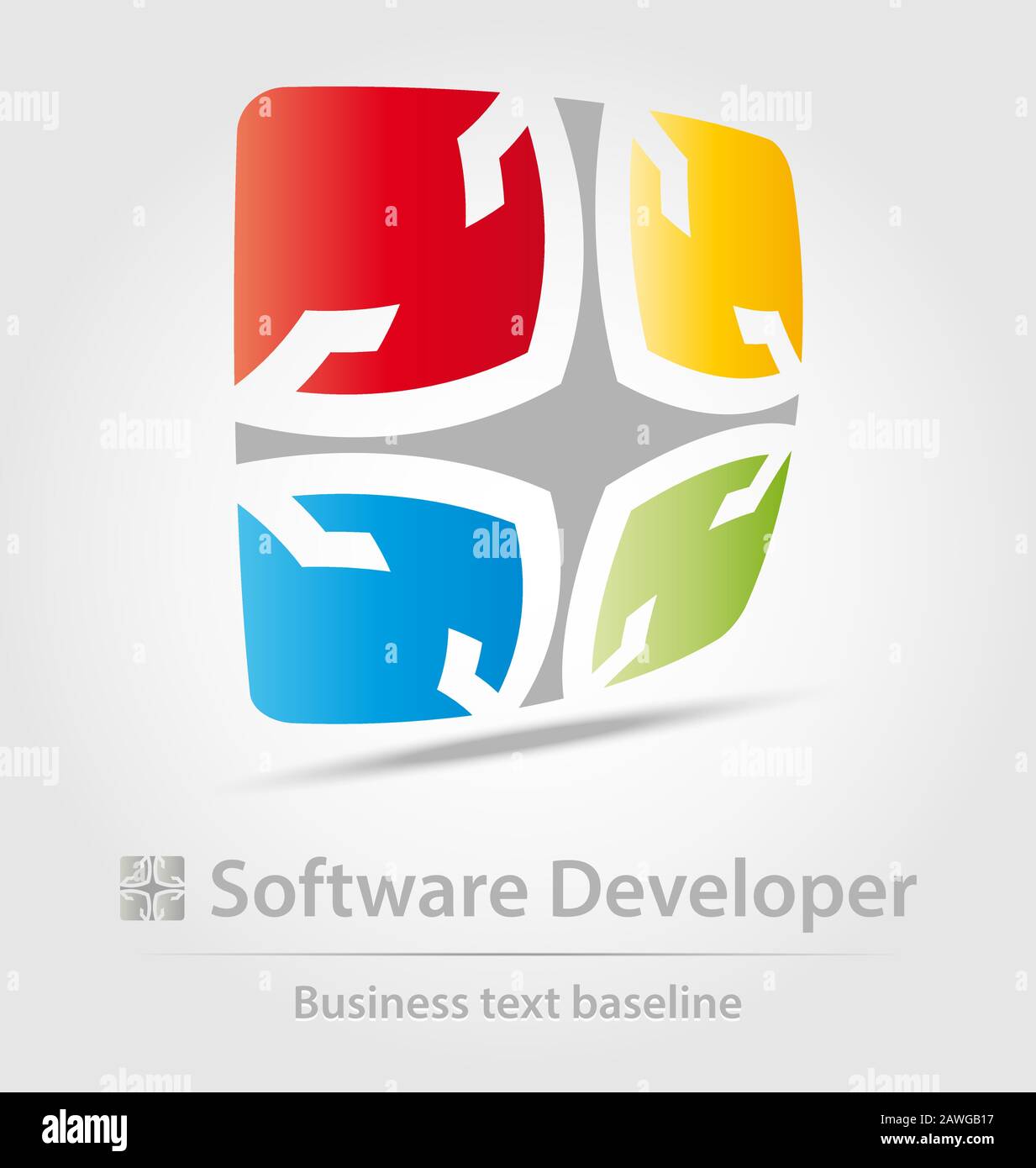 Originally created abstract business color icon/logo Stock Vector Image ...