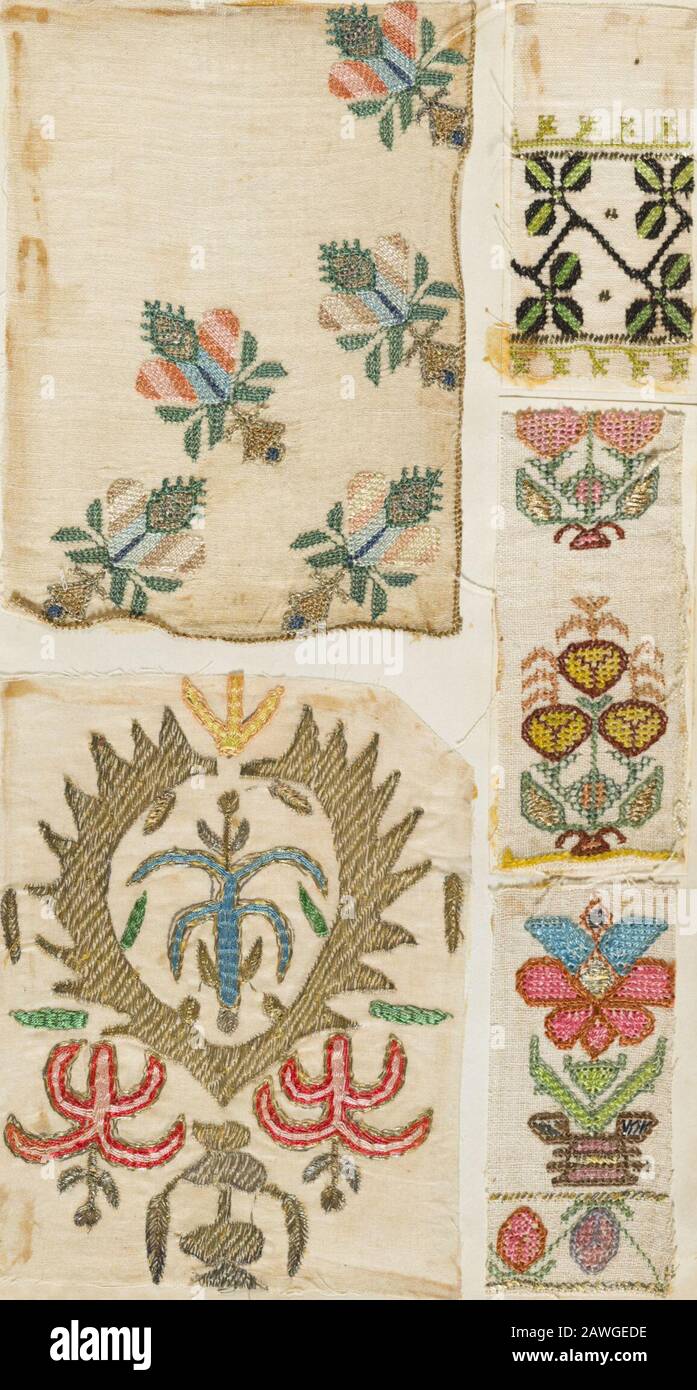 [Embroidery sample book] . m i. &£ Stock Photo - Alamy