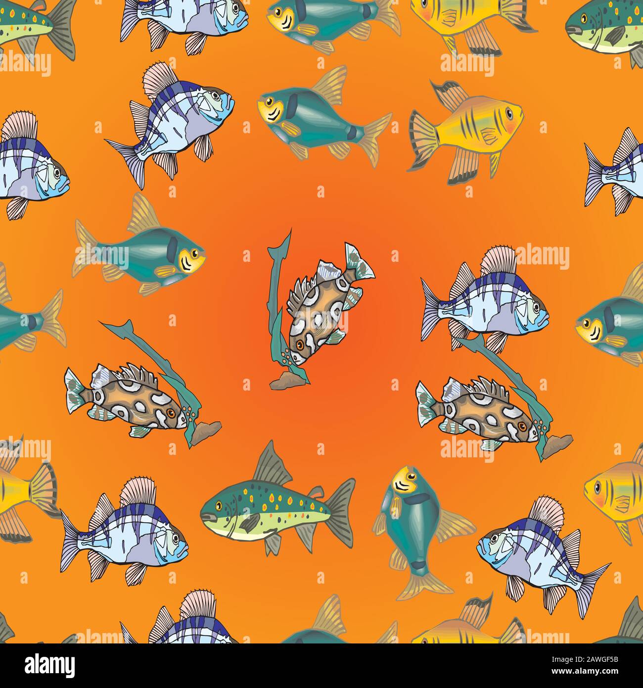 seamless of fish design art decoraton,illustration Stock Vector Image ...