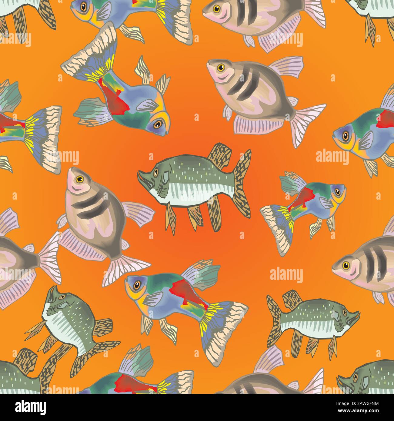 Carp painting underwater Stock Vector Images - Alamy