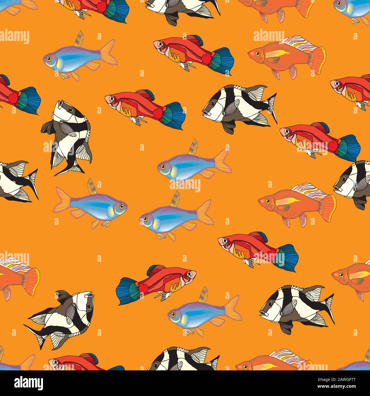 seamless of fish design art decoraton,illustration Stock Vector Image ...