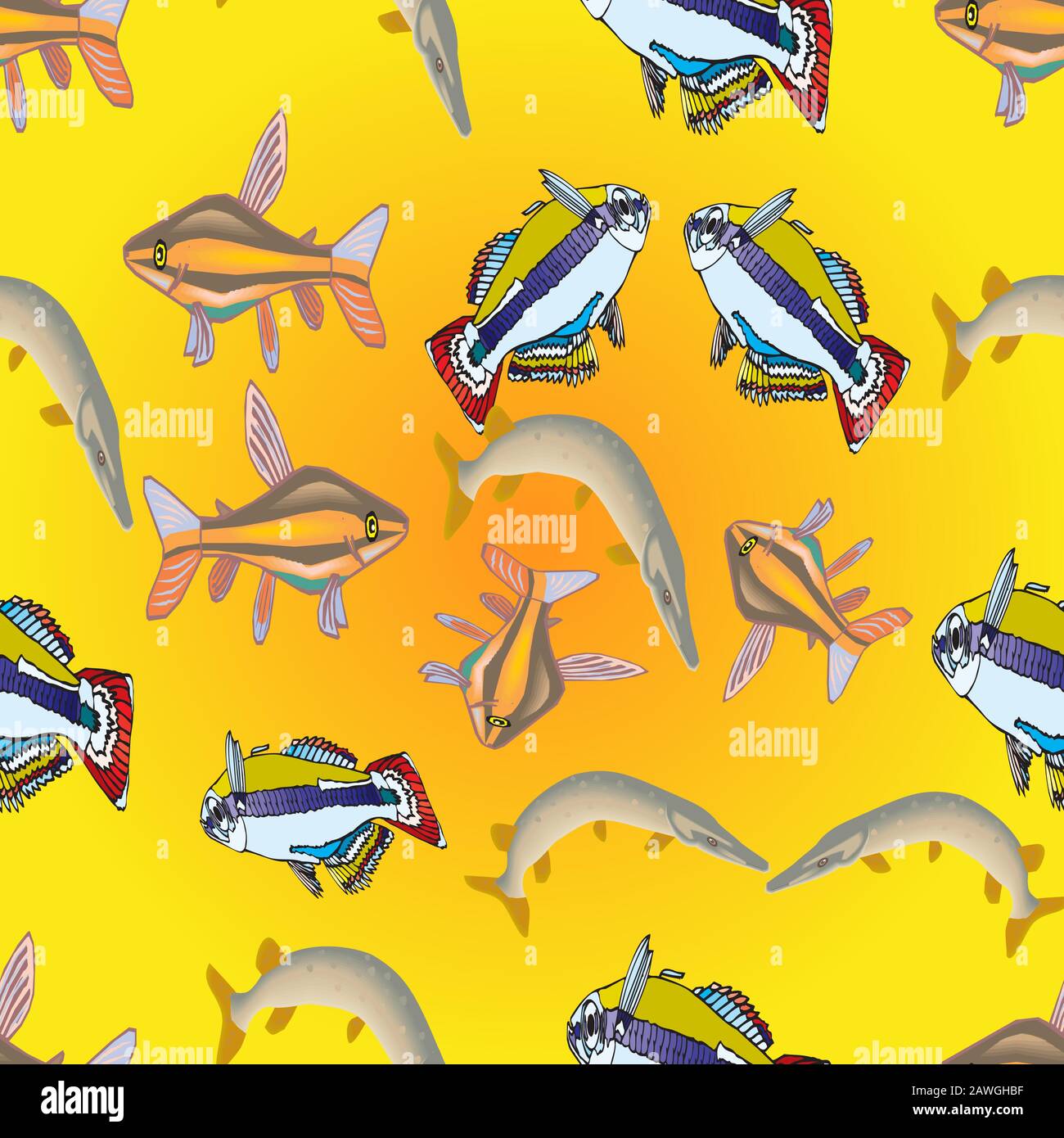 seamless of fish design art decoraton,illustration Stock Vector Image ...
