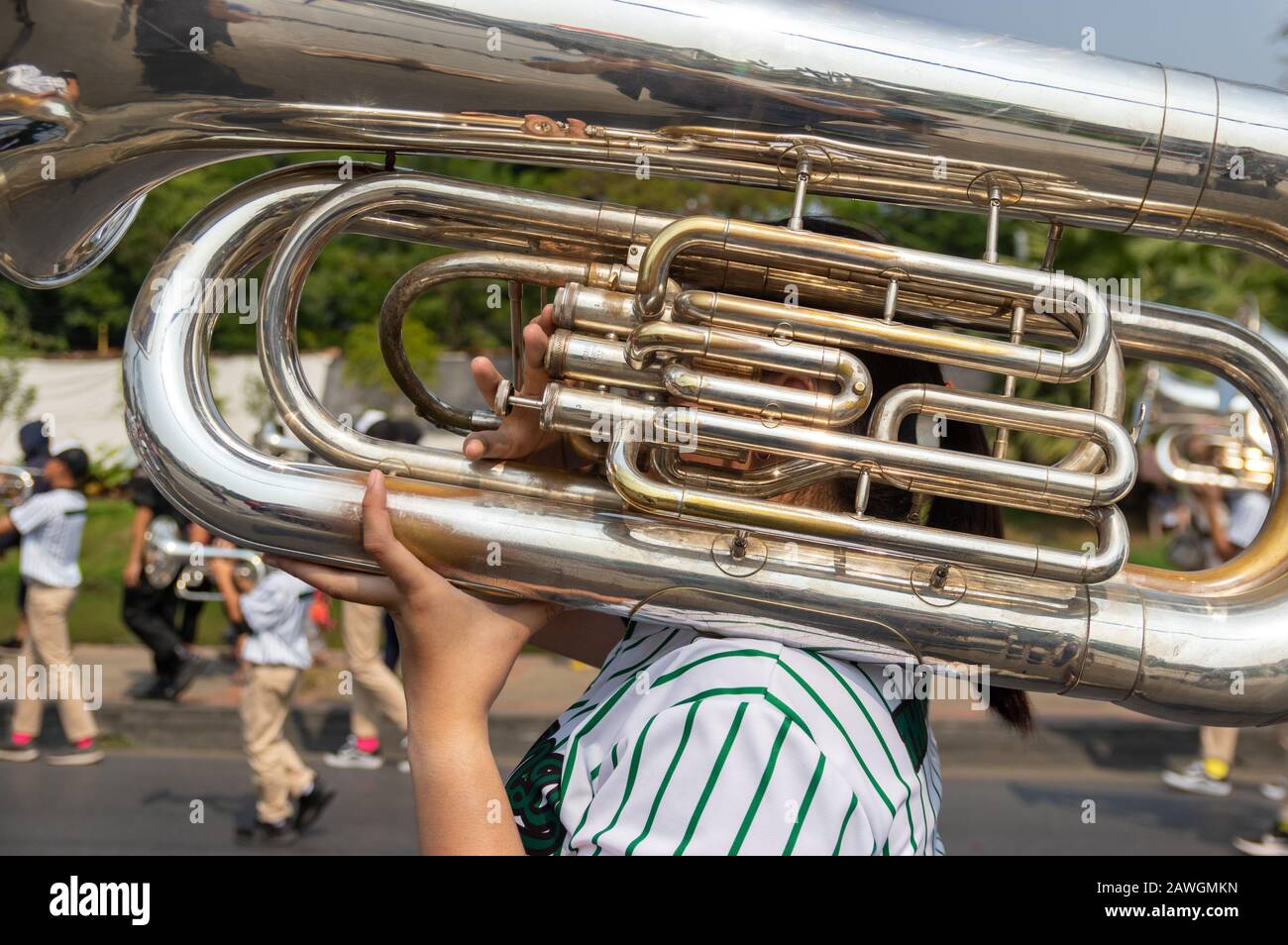 Blowing a tuba hi-res stock photography and images - Alamy