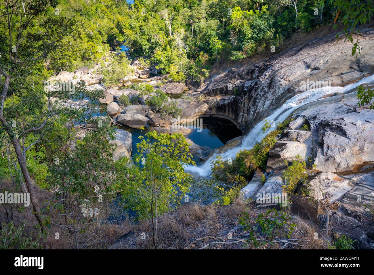 View of Murray Falls from lookout. Girramay National Park, near ...