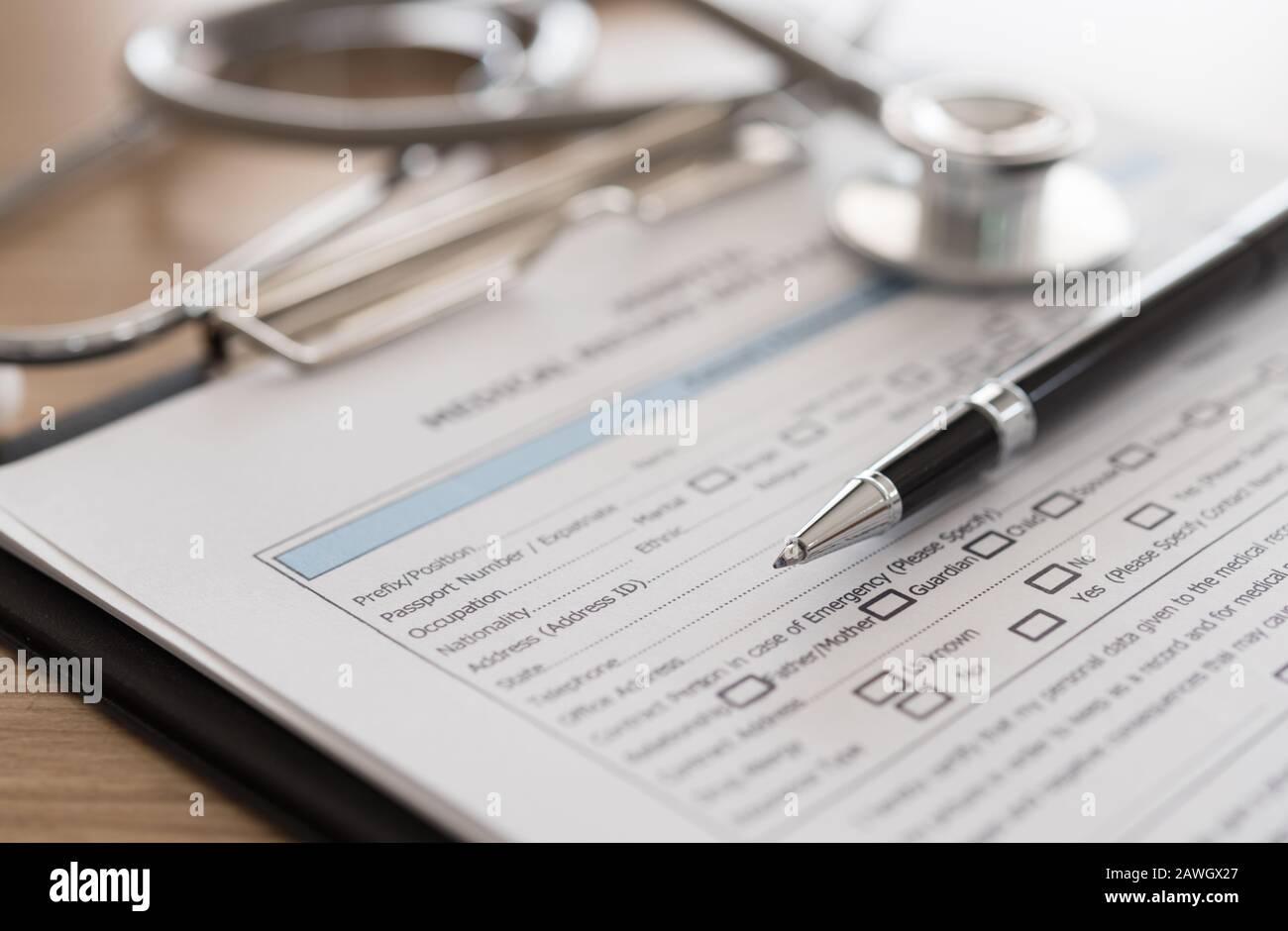 Medical appication form hi-res stock photography and images - Alamy